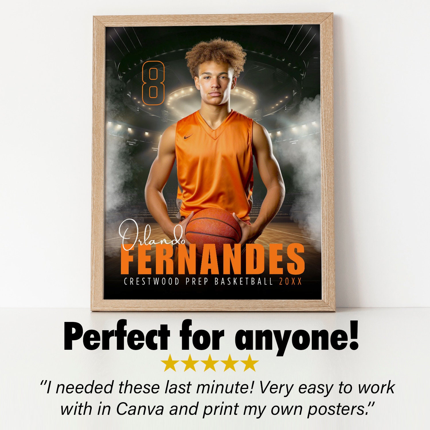 Basketball Poster Canva Template, Design Your Own Custom Senior ...