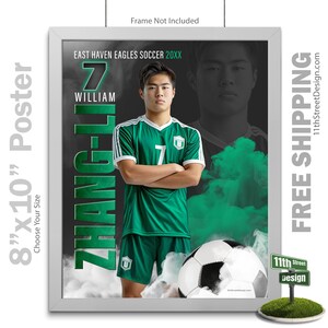 Custom-printed Soccer Poster, High School Senior Night Sports Poster ...