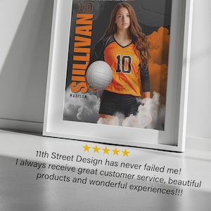 Volleyball Poster Canva Template, Design Your Own Custom Senior ...