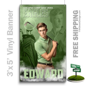 Custom-printed Vinyl Golf Banner, Weatherproof High School Senior Night ...