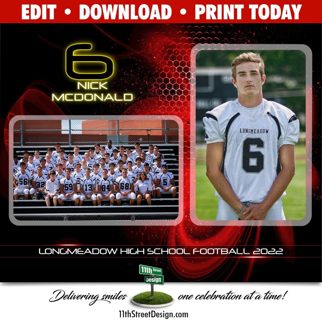 Sports Memory Mates Online Editable 8x10 Sports Team Photo Template ...