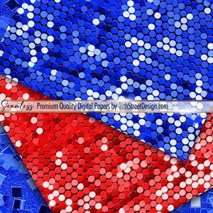 Seamless Red & Blue Glitter Digital Paper Pattern Backgrounds ...