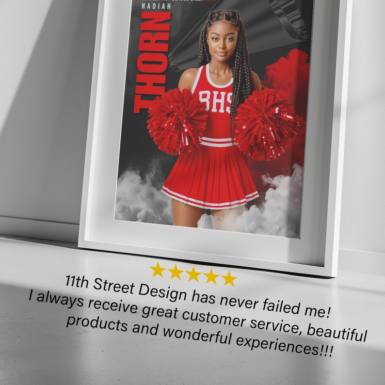 Cheerleader Poster Canva Template, Design Your Own Custom Senior Cheer ...