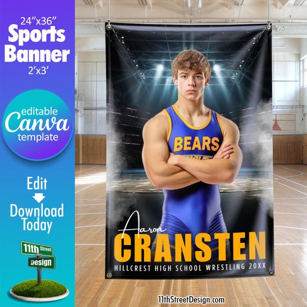 Wrestling 100 Win Banner - Etsy