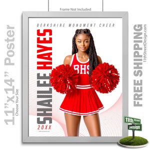 Custom-printed Cheer Poster, High School Senior Night Sports Poster ...