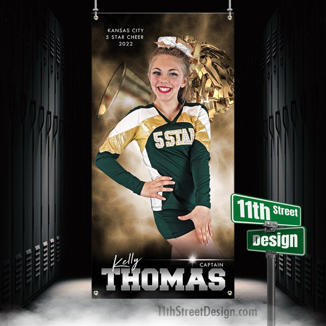 Custom-printed Vinyl Cheer Banner, Weatherproof High School Senior ...