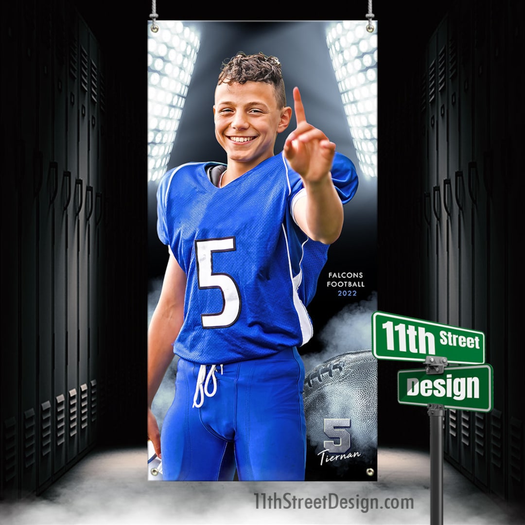 Custom-printed Vinyl Football Banner, Weatherproof High School Senior ...
