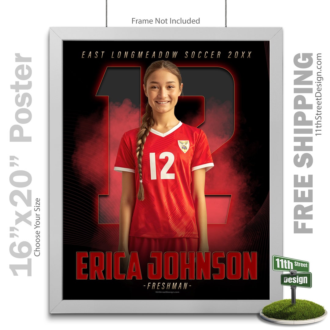 Custom-printed Soccer Poster, High School Senior Night Sports Poster ...