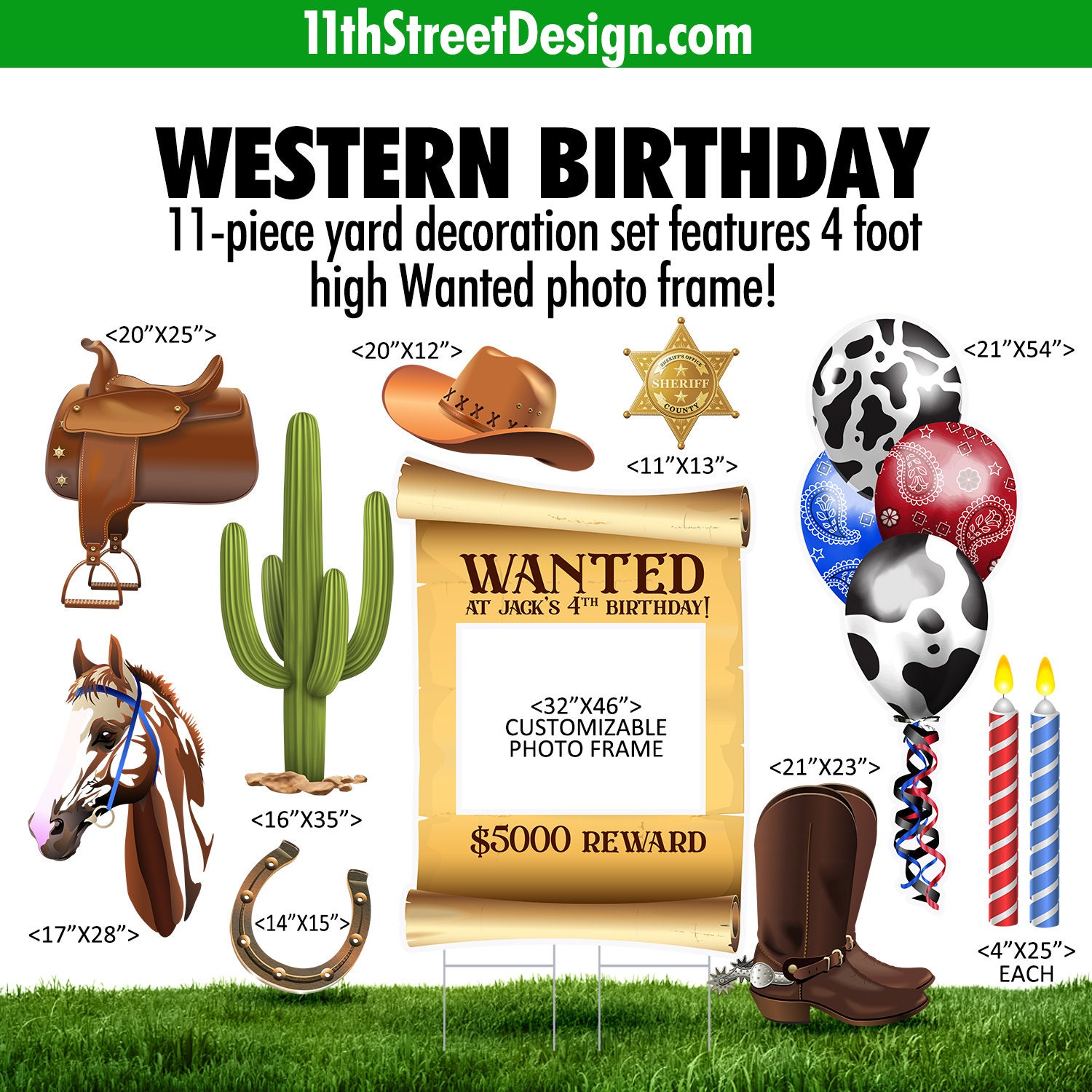 Western Theme Birthday Cards