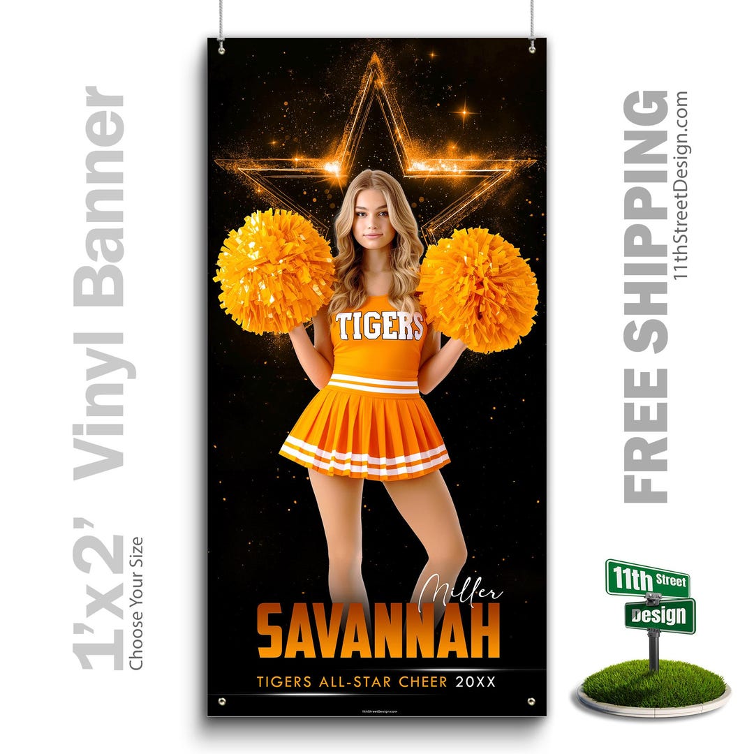 Custom-printed Vinyl Cheer Banner, Weatherproof High School Senior ...