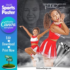 Cheerleader Poster Canva Template, Design Your Own Custom Senior Cheer ...