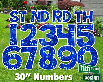 Sparkle Yard Numbers - Etsy