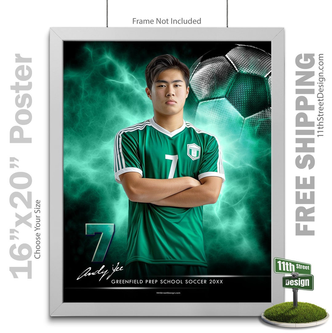 Custom-printed Soccer Poster, High School Senior Night Sports Poster ...