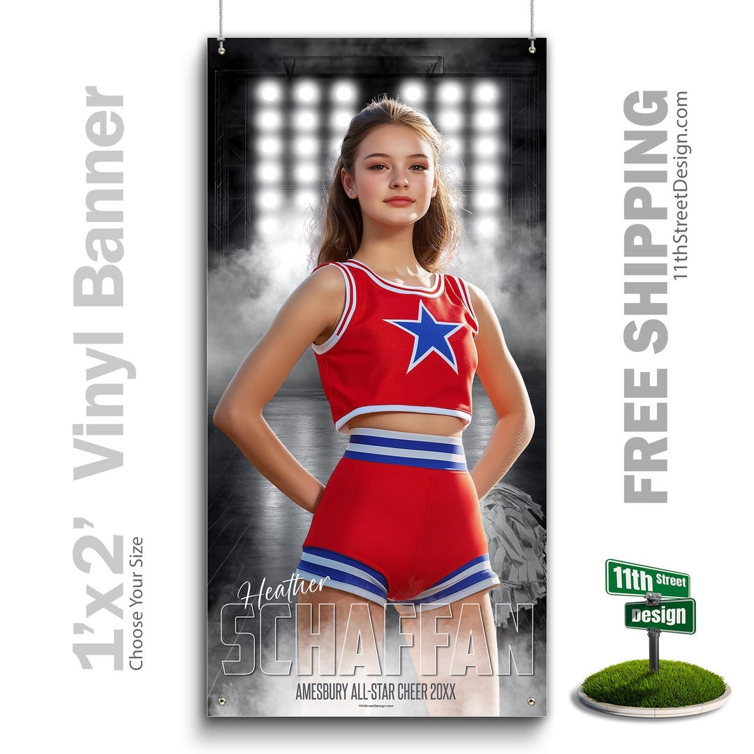 Custom-printed Vinyl Cheer Banner, Weatherproof High School Senior ...