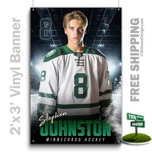 Custom-printed Vinyl Hockey Banner, Weatherproof High School Senior ...