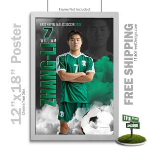 Custom-printed Soccer Poster, High School Senior Night Sports Poster ...