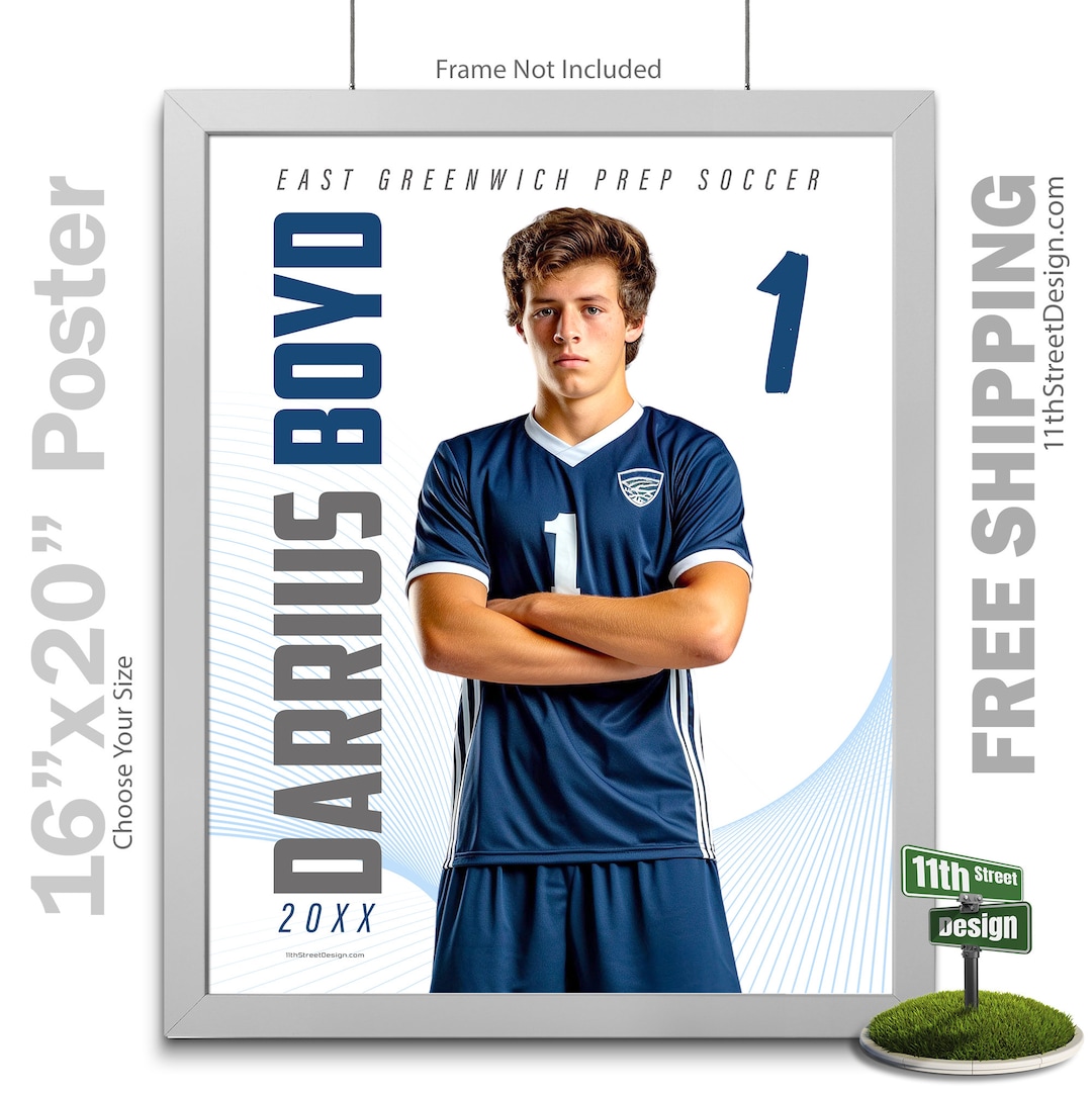 Custom-printed Soccer Poster, High School Senior Night Sports Poster ...