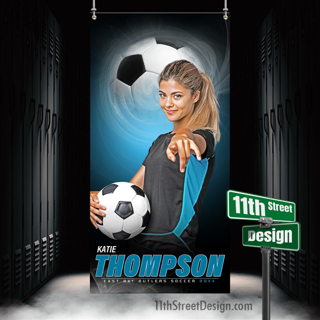 Custom-printed Vinyl Soccer Banner, Weatherproof High School Senior ...
