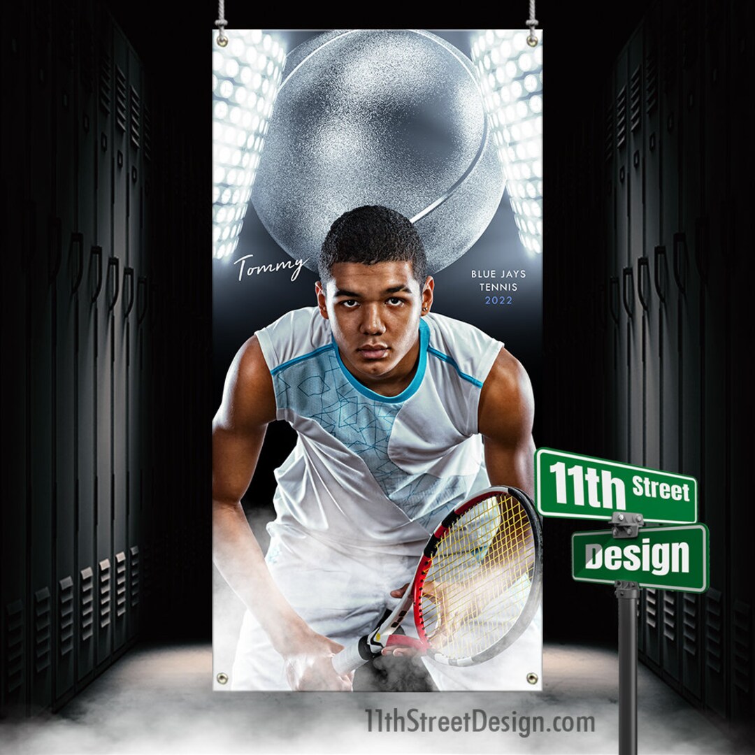 Custom-printed Vinyl Tennis Banner, Weatherproof High School Senior ...