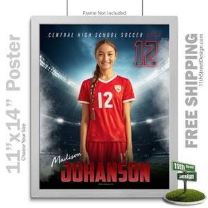 Custom-printed Soccer Poster, High School Senior Night Sports Poster ...