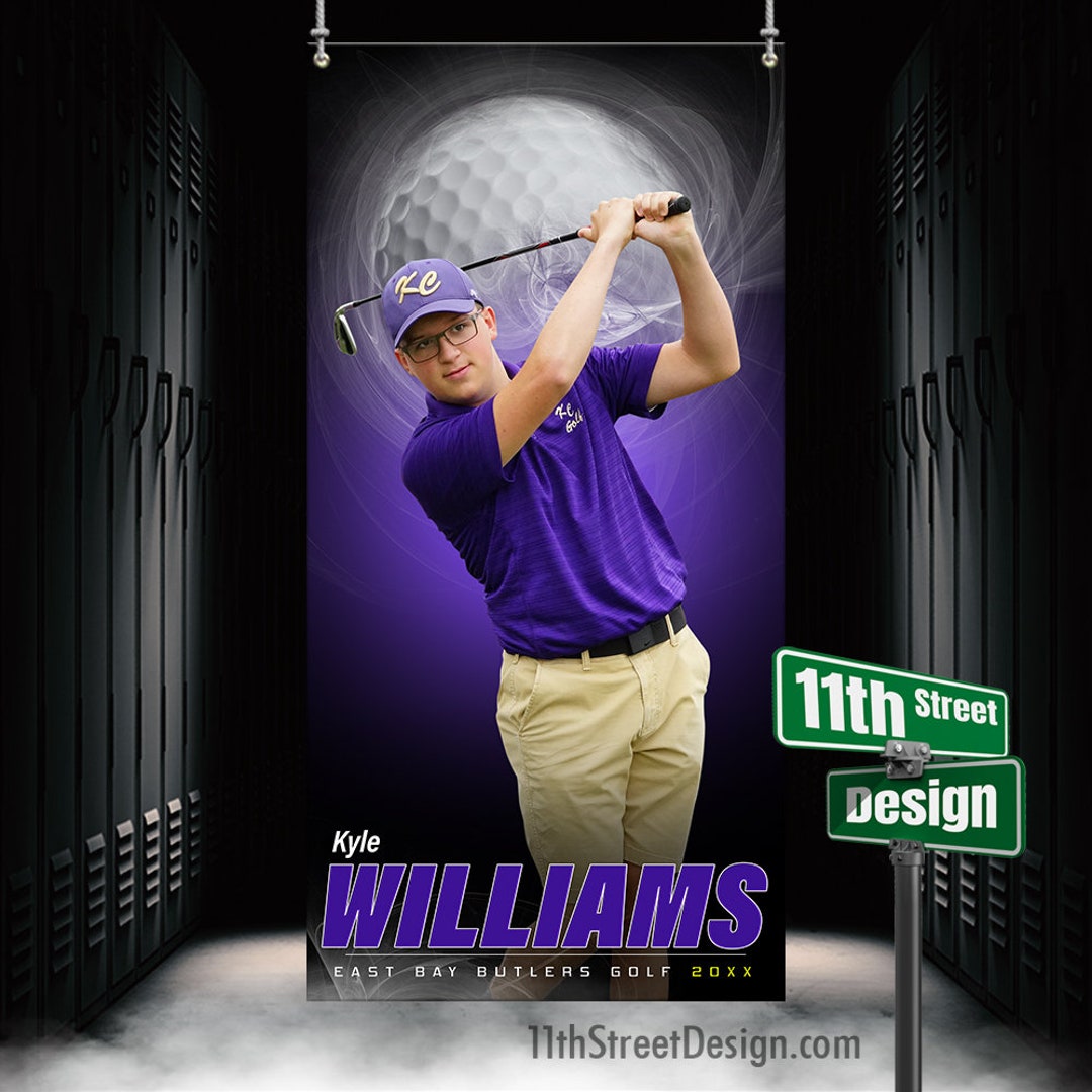 Custom-printed Vinyl Golf Banner, Weatherproof High School Senior Night ...