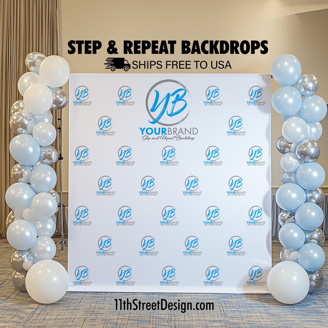 Custom Step Repeat Logo Backdrop Printing, Business Event Backdrop, Custom Step Repeat Banner ...