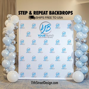 Custom Step Repeat Logo Backdrop Printing, Business Event Backdrop ...