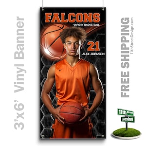 Custom-printed Vinyl Basketball Banner, Weatherproof High School Senior ...