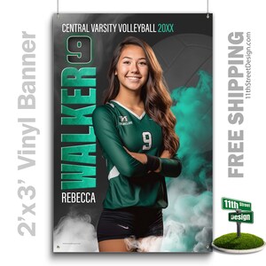 Custom-printed Vinyl Volleyball Banner, Weatherproof High School Senior ...