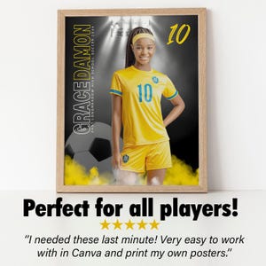 Soccer Poster Canva Template, Design Your Own Custom Senior Soccer Team ...