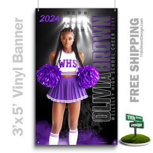 Custom-printed Vinyl Cheer Banner, Weatherproof High School Senior ...