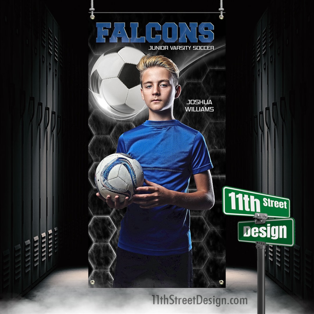 Custom-printed Vinyl Soccer Banner, Weatherproof High School Senior ...