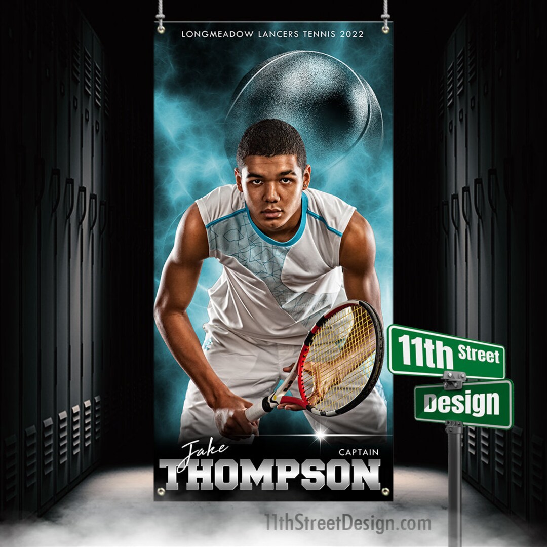 Custom-printed Vinyl Tennis Banner, Weatherproof High School Senior ...