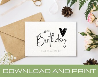 Printable Birthday Card Digital Download - Etsy