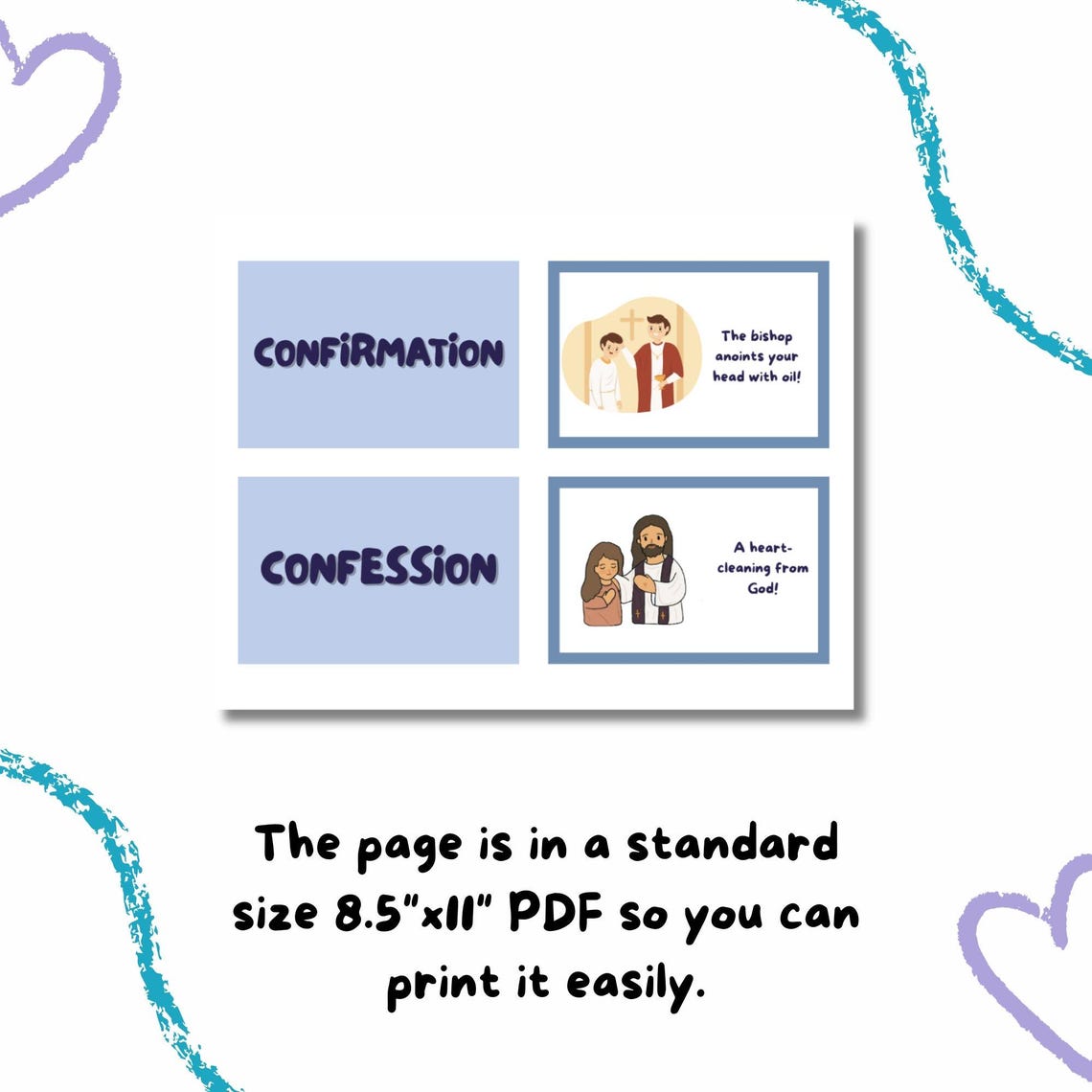 Seven Sacraments Matching Game | Catholic School or Homeschool ...