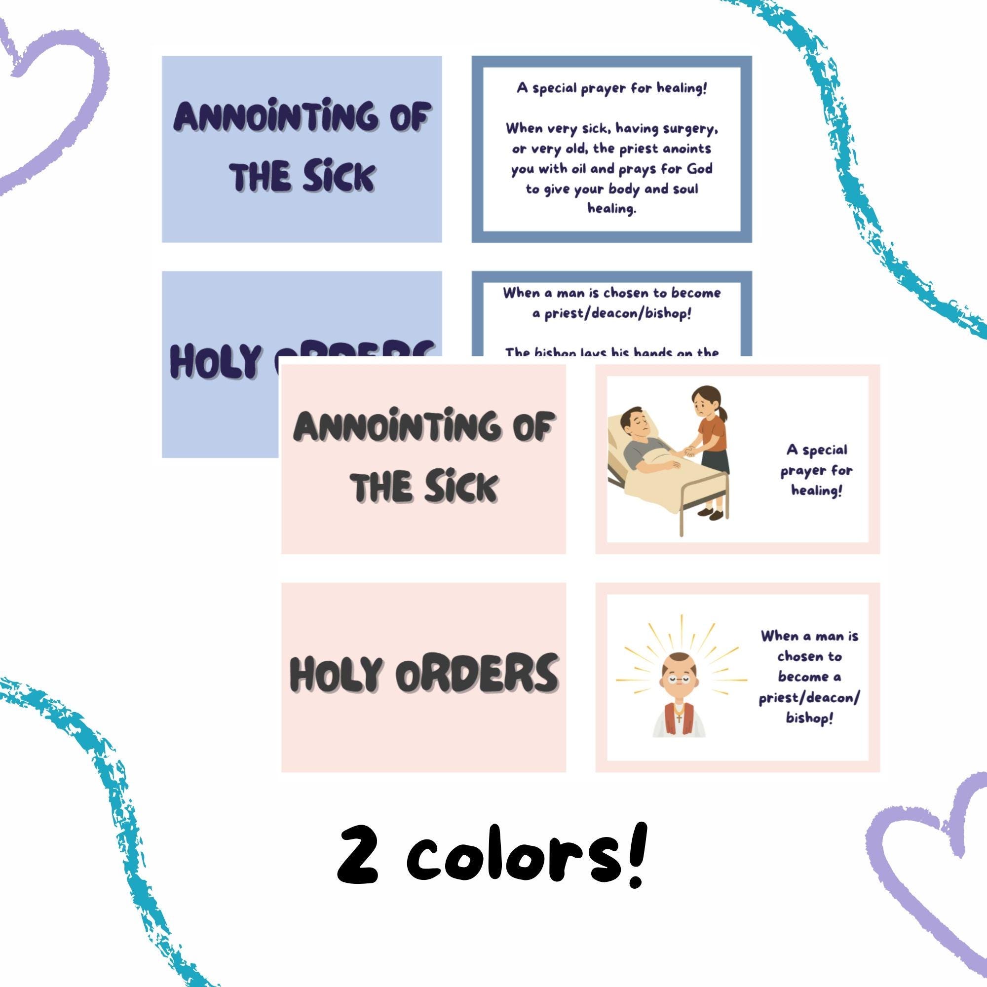 Seven Sacraments Matching Game | Catholic School or Homeschool ...