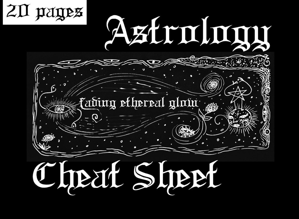 Astrology Cheat Sheet Printable for Beginners - Etsy