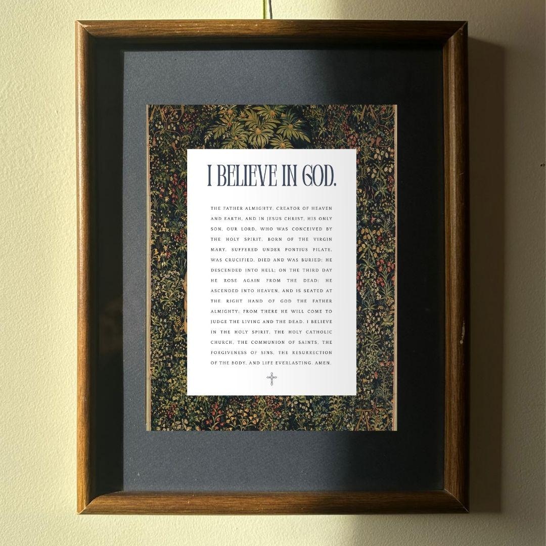 Apostles' Creed Prayer | Catholic Wall Art | Prayer Card | Digital ...