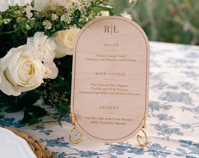 Wood Wedding Table Menus Sign, Wedding Table Decor, Wedding Decor ...