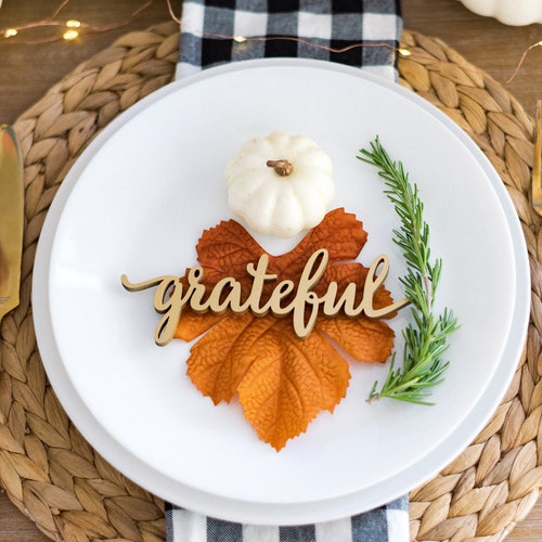 Thanksgiving Place Setting Card Thanksgiving Table Decor - Etsy