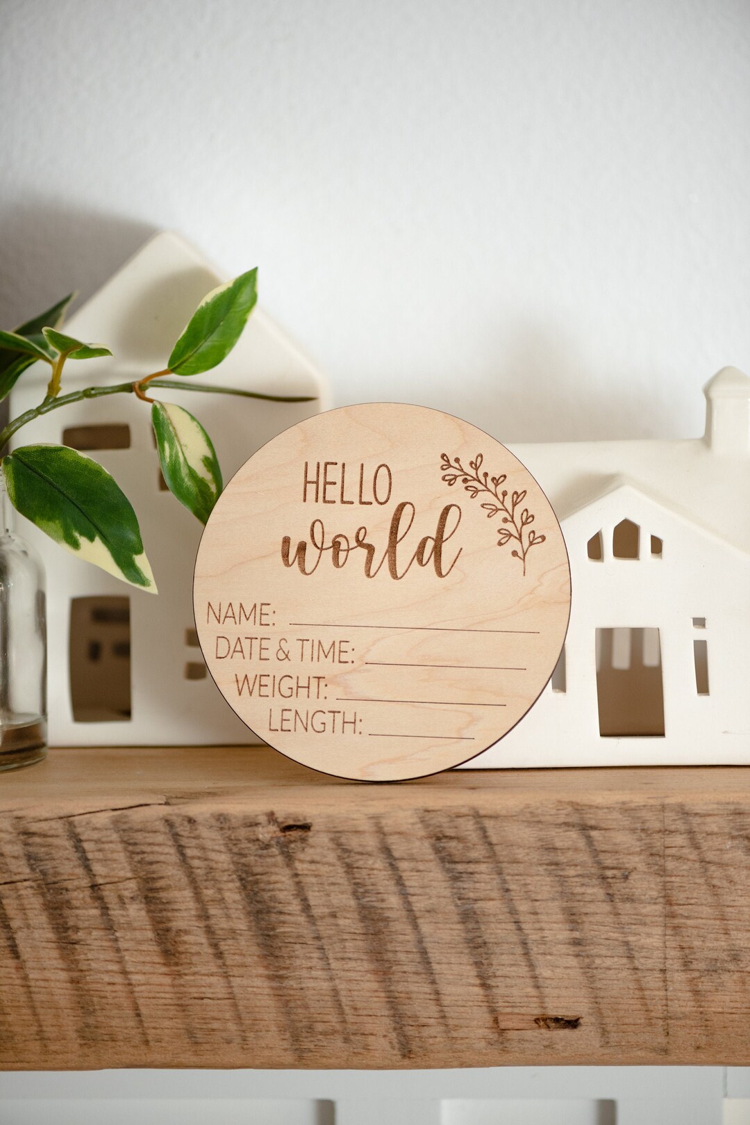 Hello World Baby Name Announcement, Birth Announcement, Newborn Name ...