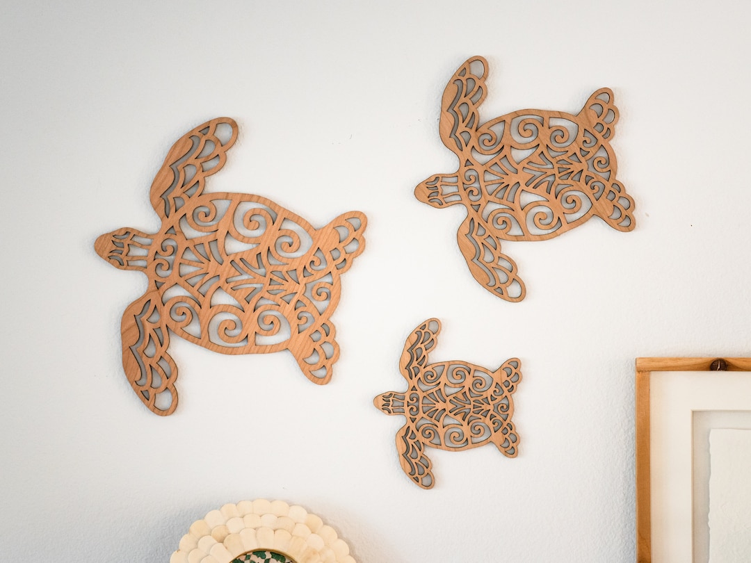 Wood Sea Turtle Wall Decor, Beach House Decor, Ocean Wall Art, Turtle ...