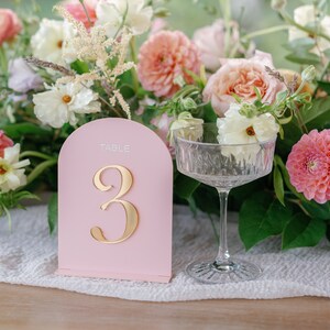 Acrylic Arch Wedding Table Numbers, Wedding Table Decor, Wedding Sign ...
