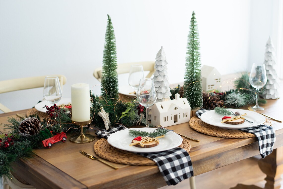 Christmas Place Setting Card Christmas Table Decor Christmas - Etsy