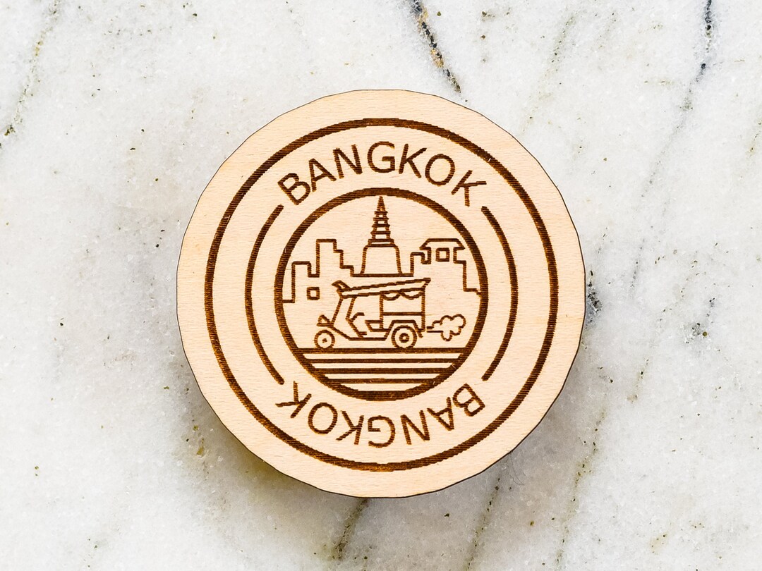 Bangkok Wood Magnet, Travel Fridge Magnet, Gift for Traveler, Bangkok ...