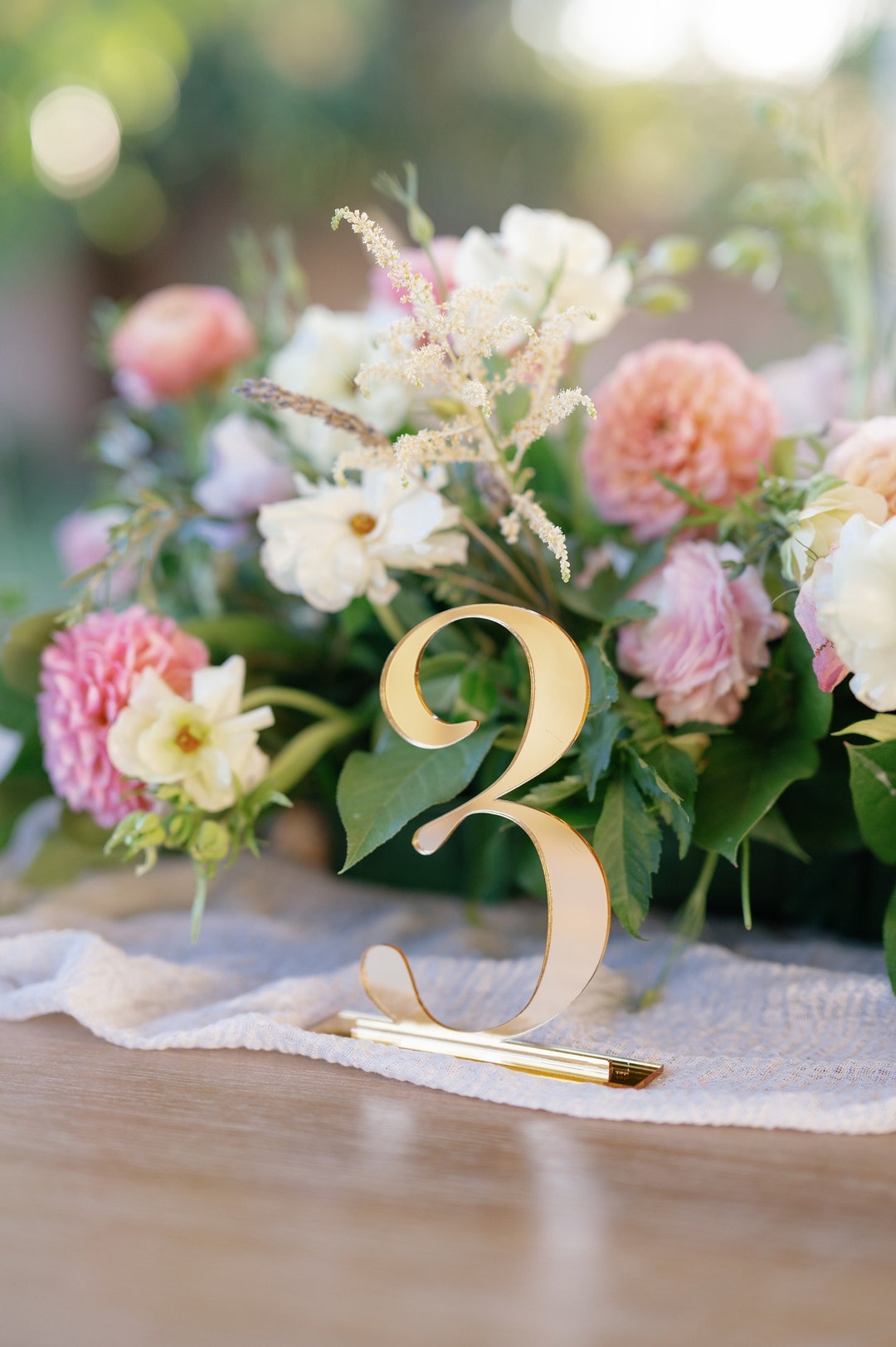 Gold Acrylic Wedding Table Numbers, Wedding Table Decor, Wedding Sign ...