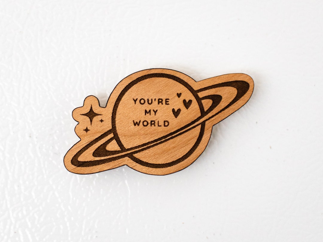 Planet Wood Magnet, Star Magnet, Outer Space Decor, Explorer Magnet ...
