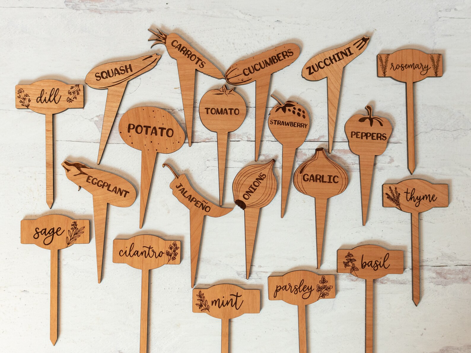 Engraved Garden Markers Garden Tags Herb Labels Planter | Etsy