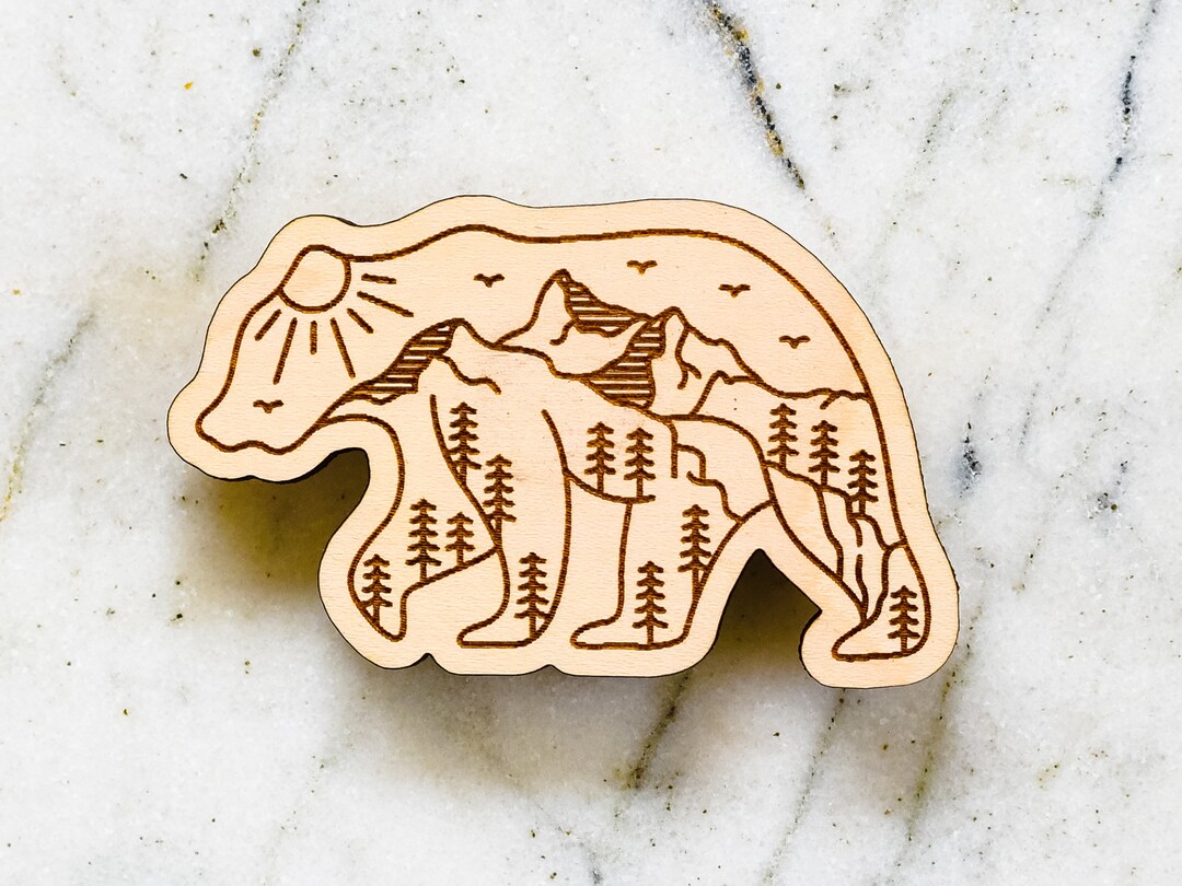 California Bear Fridge Magnet, Mountain Magnet, Outdoor Enthusiast Gift ...