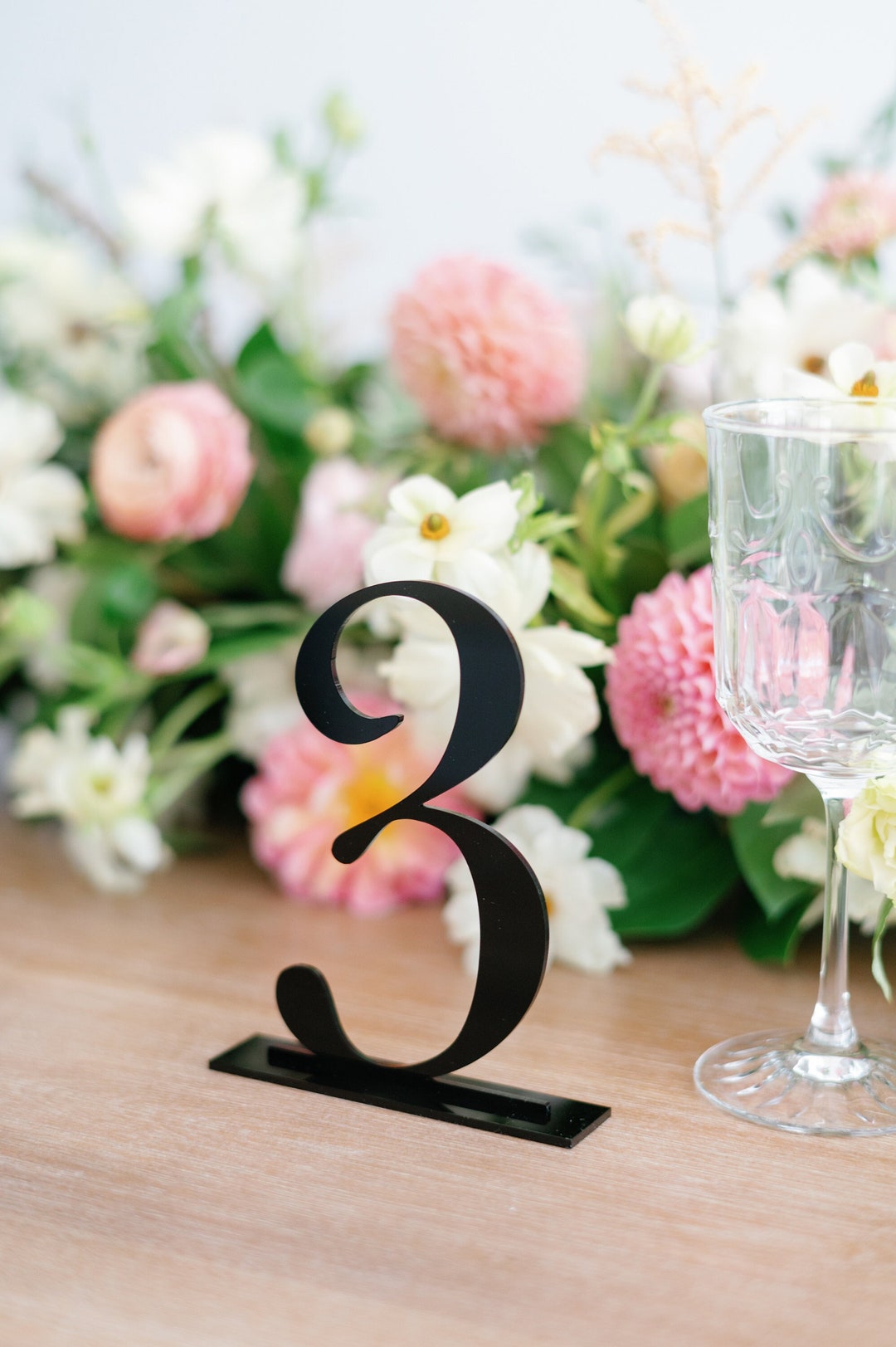 Black Acrylic Wedding Table Numbers, Wedding Table Decor, Wedding Sign ...